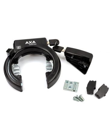 AXA ringslot Solid Plus + Yamaha accuslot zwart | Babboe
